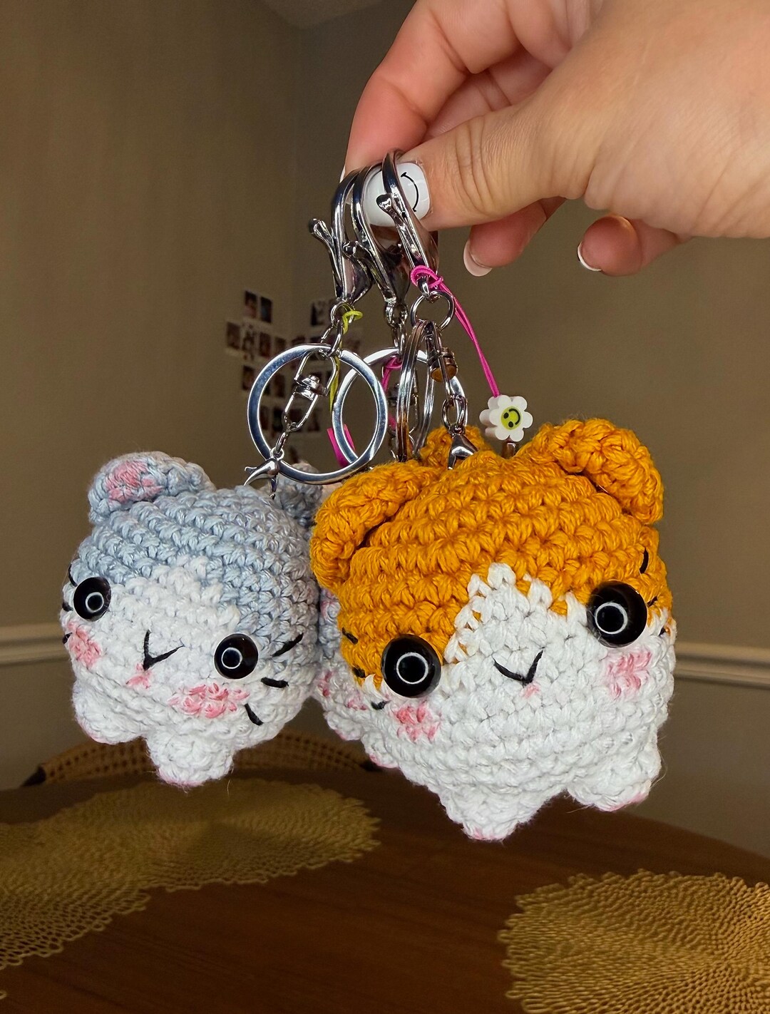 Kawaii Amigurumi Keychain, Handmade Crochet Animal Keyring - Etsy Canada