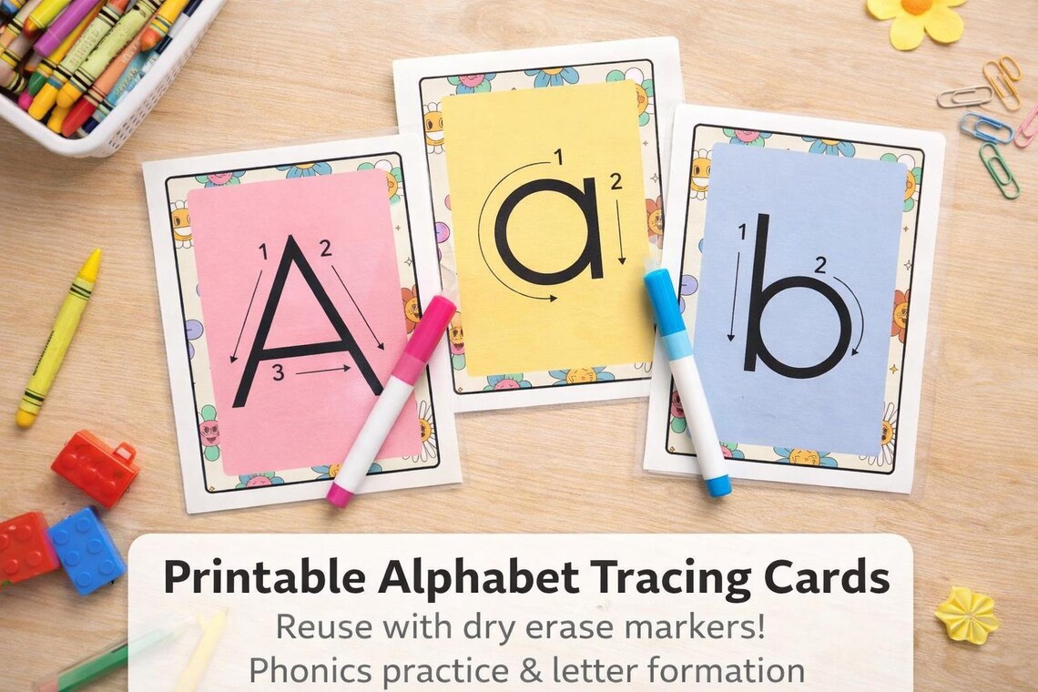Alphabet Letter Formation Cards Printable | Preschool Handwriting ...