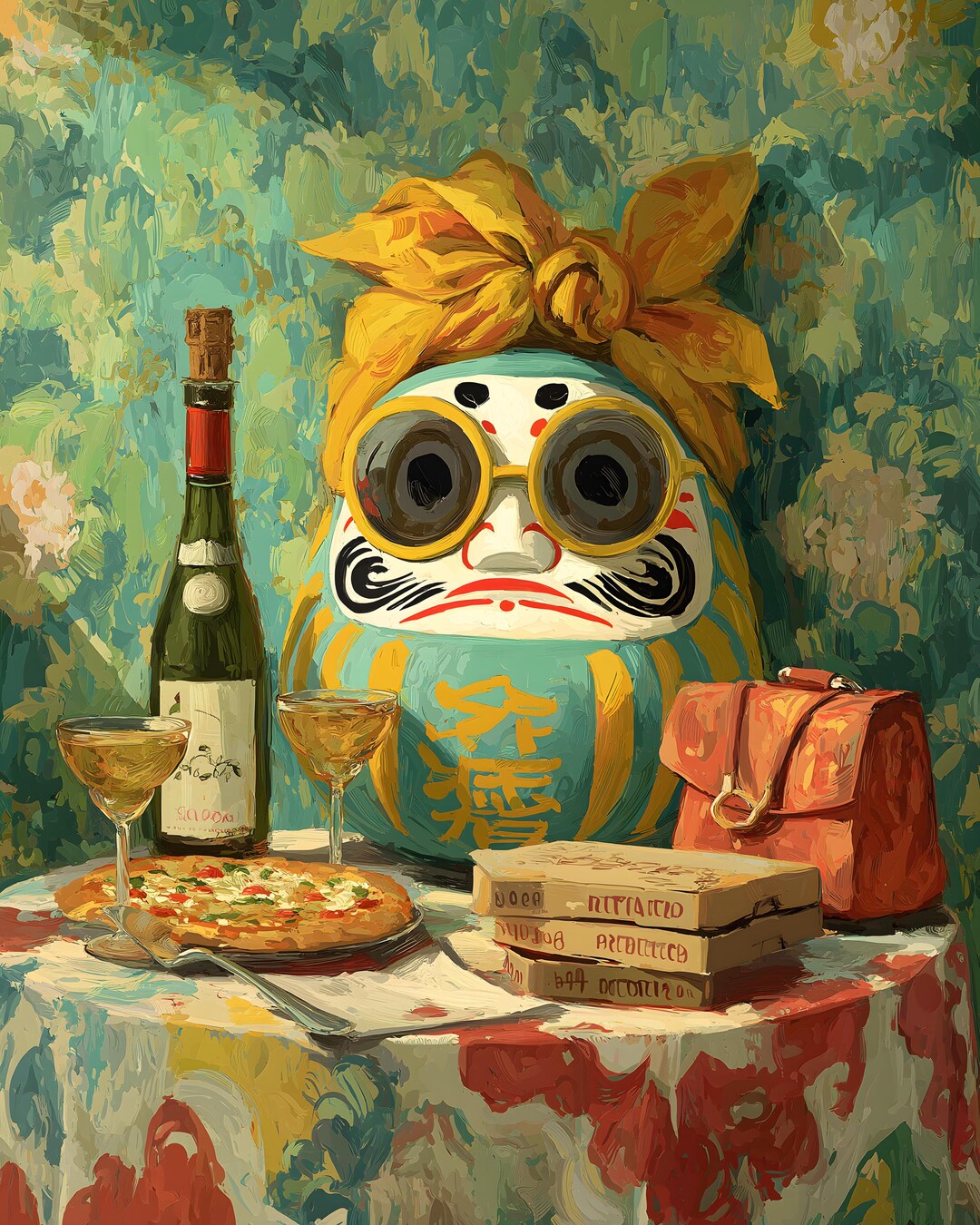 A Japanese Lucky Charm: a Daruma Doll Before a Toast That Brings Good ...
