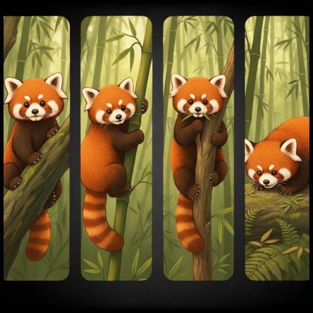 Metal Red Panda Bookmarks - Etsy