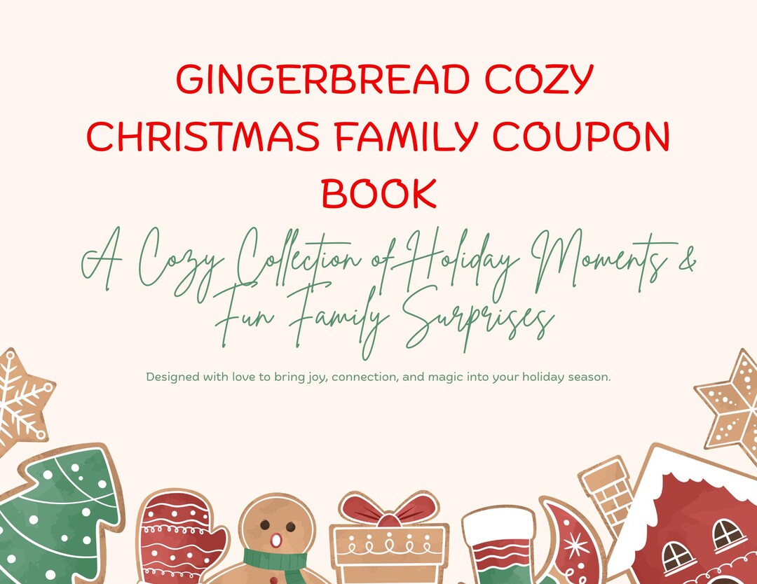 Gingerbread Christmas Family Coupon Book - Etsy