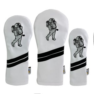 Astronaut Golfer Leather Golf Headcover Set by Sunfish - Driver Fairway ...