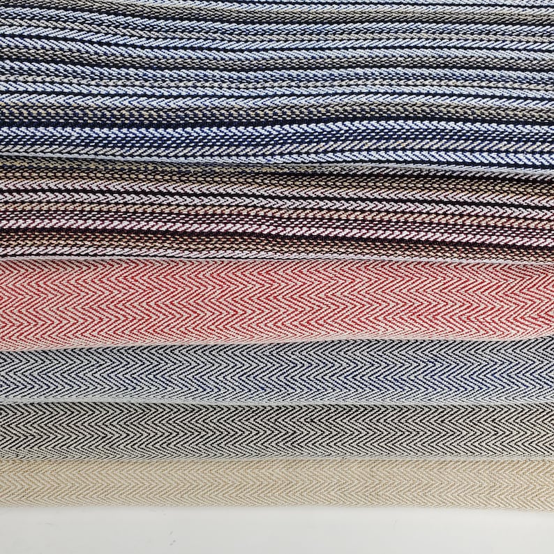Hand Loomed Organic Woven Cotton Fabric by the Yard - Etsy