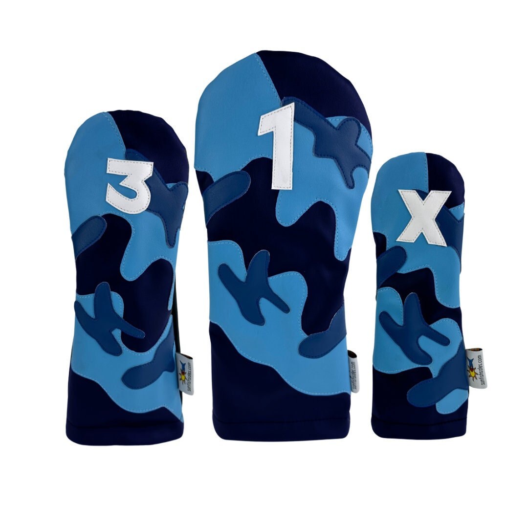 Blue Camo Sunfish Leather Golf Headcover (choose Size) - Etsy