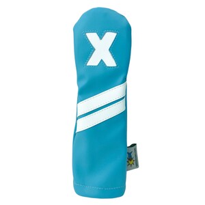 Light Blue and White Leather Golf Headcover Set by Sunfish - Driver ...