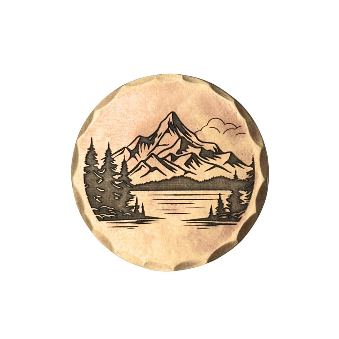 Mountain Scene Embossed Copper Golf Ball Marker by Sunfish - Etsy