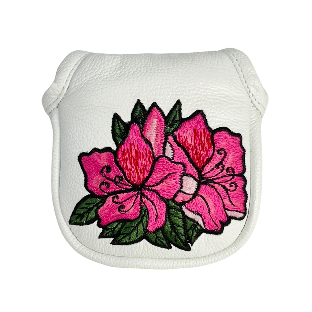 Azalea Hand Embroidered Leather Mallet Putter Golf Club Headcover by ...