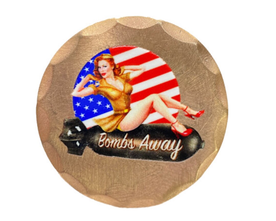 Bombs Away Pinup Forged Copper Golf Ball Marker by Sunfish - Etsy