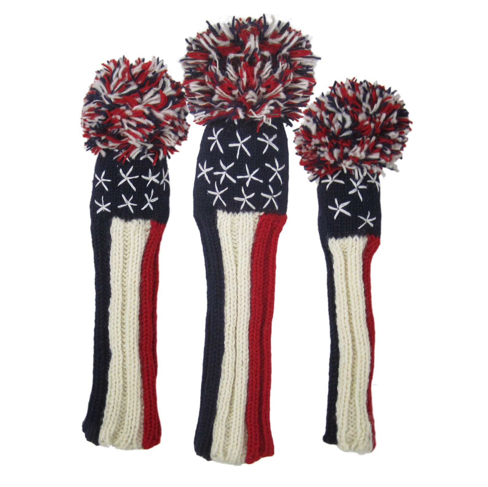 Liberty USA American Flag Sunfish Knit Wool Golf Headcover Set Driver ...