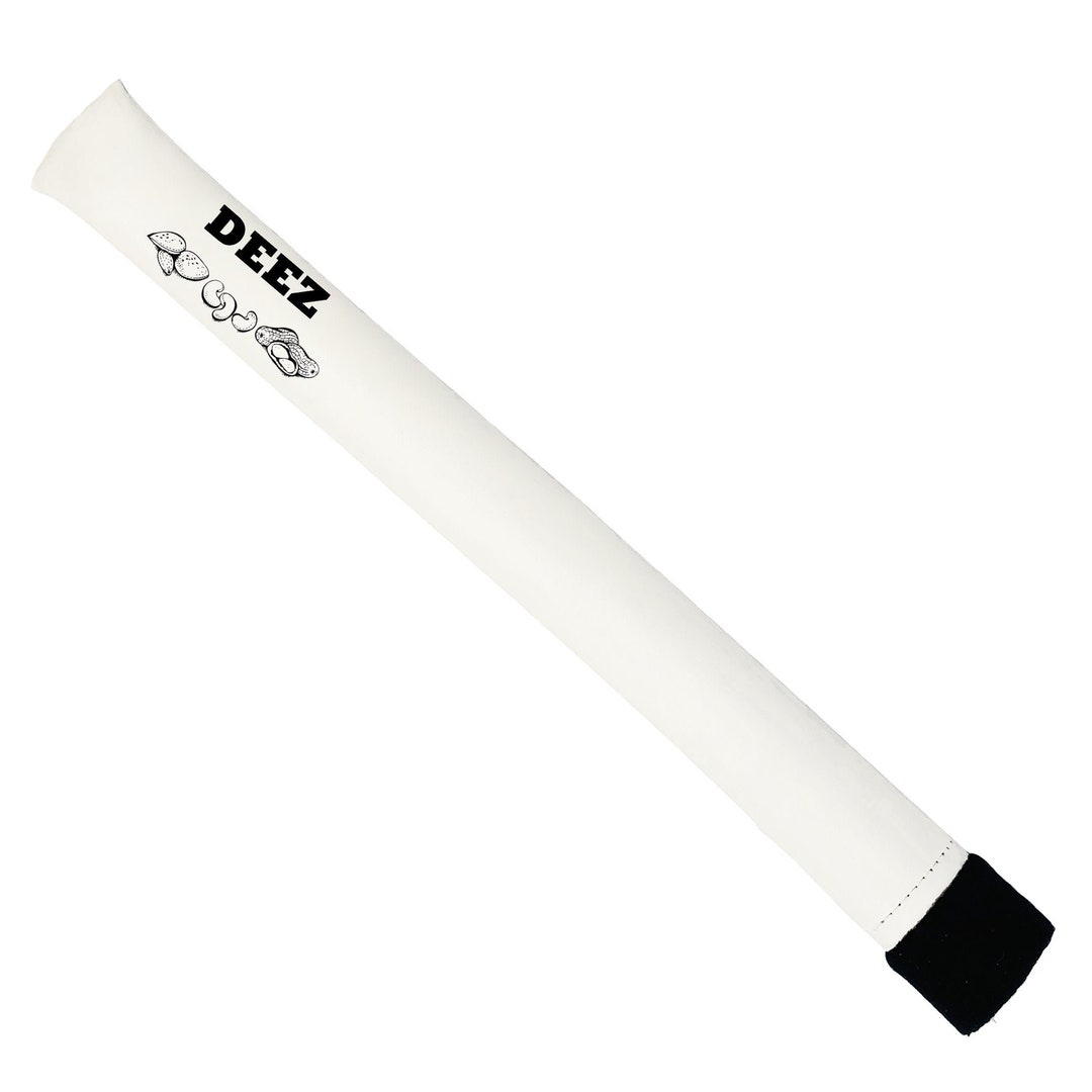 Deez Nuts Alignment Stick Cover - Leather - White - by Sunfish Golf ...