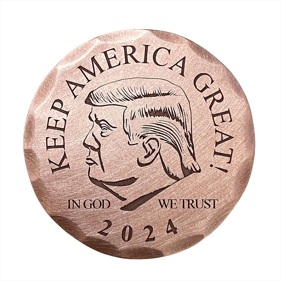 Trump MAGA Embossed Copper Golf Ball Marker - Etsy