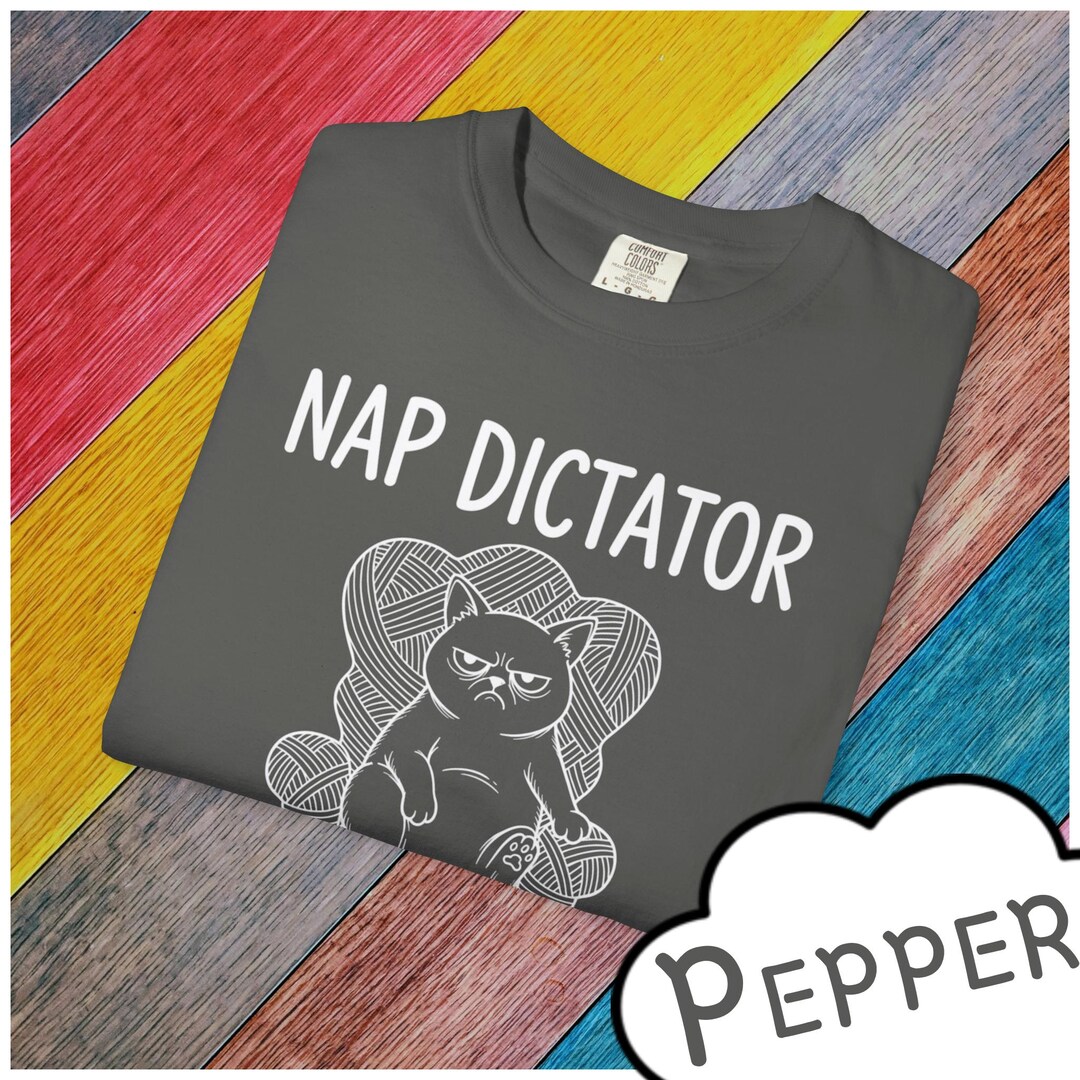 Nap Dictator Shirt Funny Cat Throne Tee Humans Bow Cute Lazy Cat Lover ...