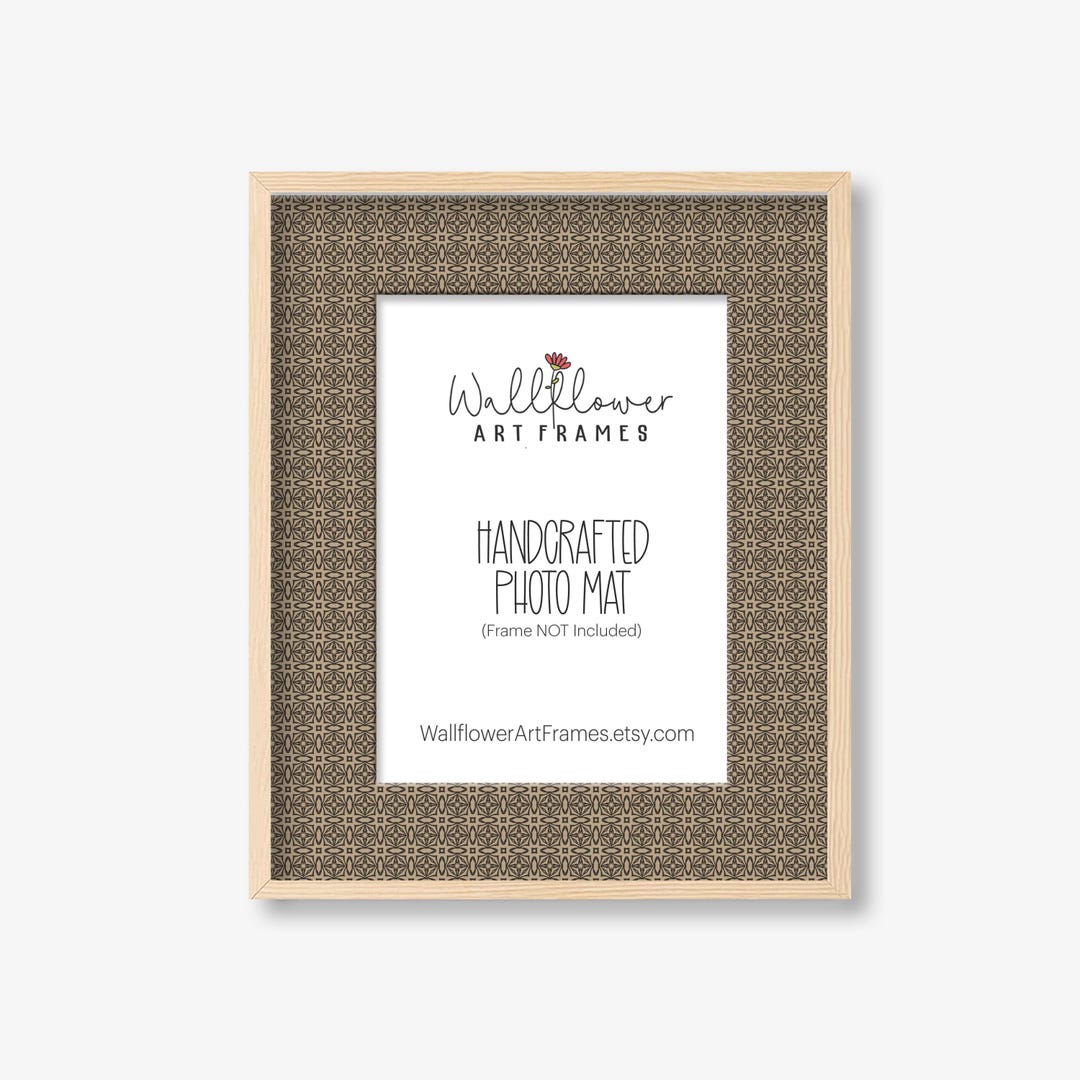 Decorative Photo Mat, Vintage Style Frame Insert, Boho Gallery Wall ...