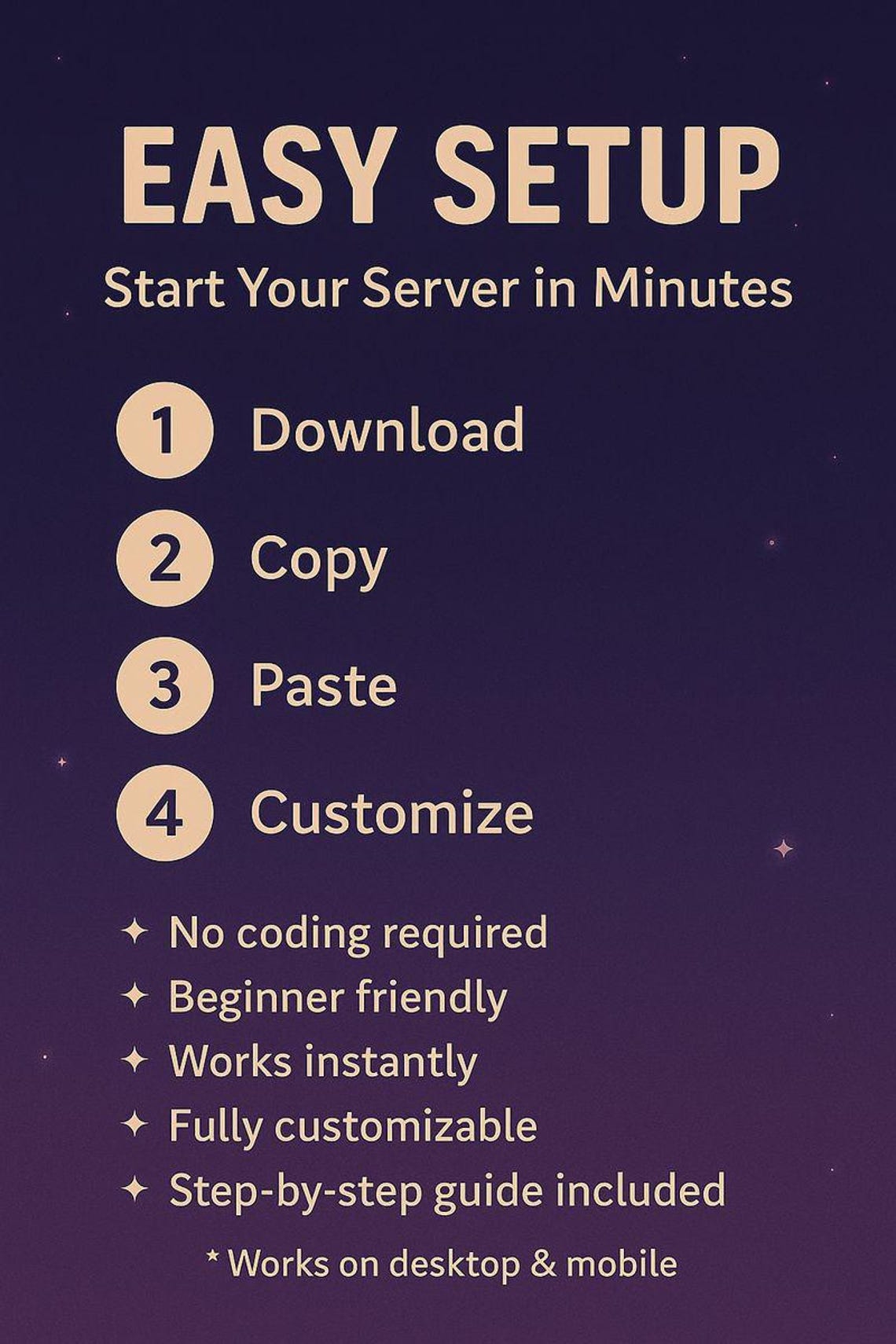 Discord Server Template Cosmic Cozy Purple Aesthetic | Prebuilt Gaming ...