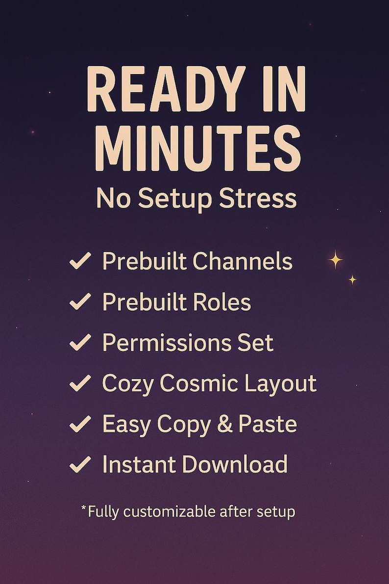 Discord Server Template Cosmic Cozy Purple Aesthetic | Prebuilt Gaming ...