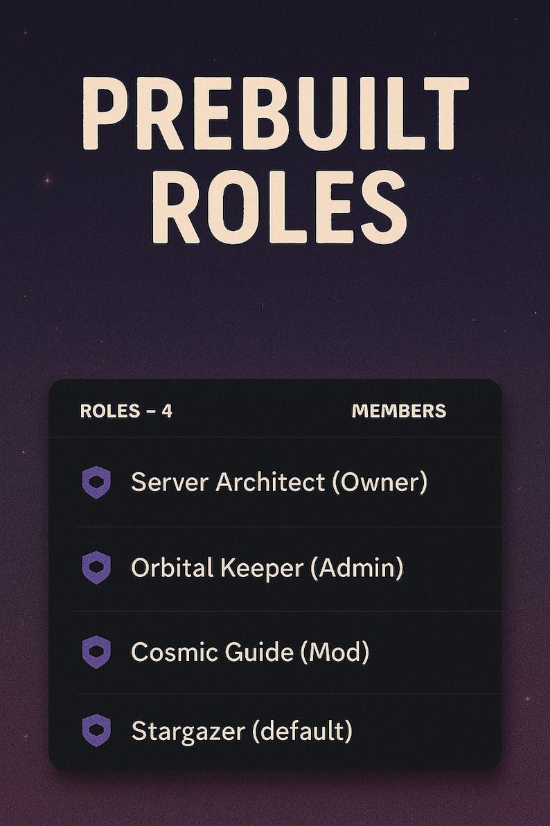 Discord Server Template Cosmic Cozy Purple Aesthetic | Prebuilt Gaming ...
