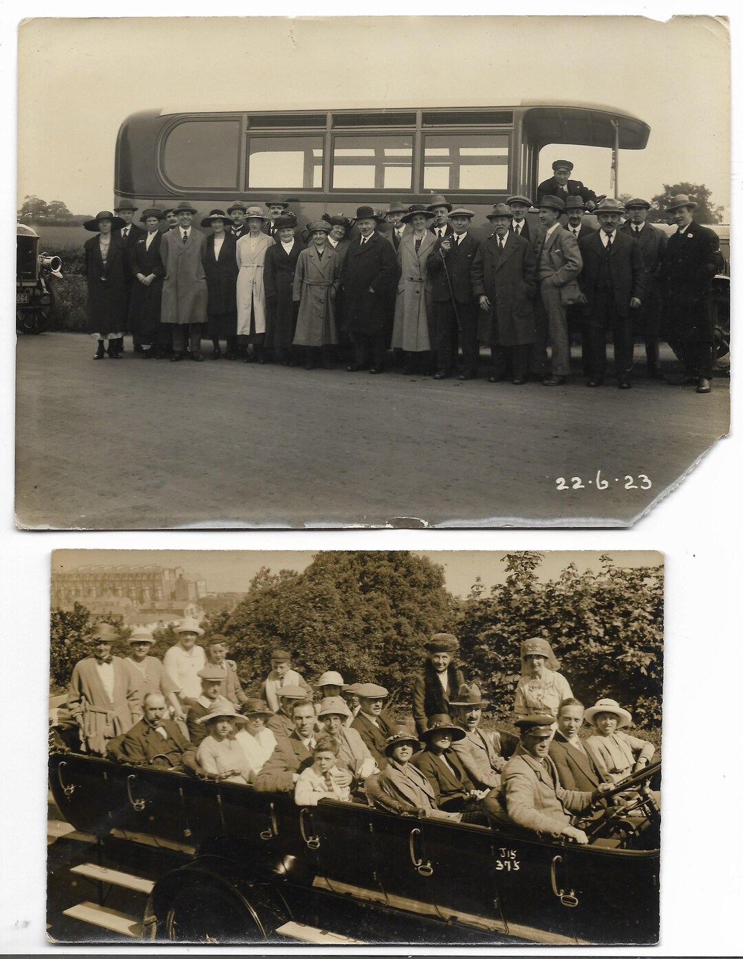 2 Original B&w Photographs of Bus and Charabanc Day Trippers, 1920s - Etsy