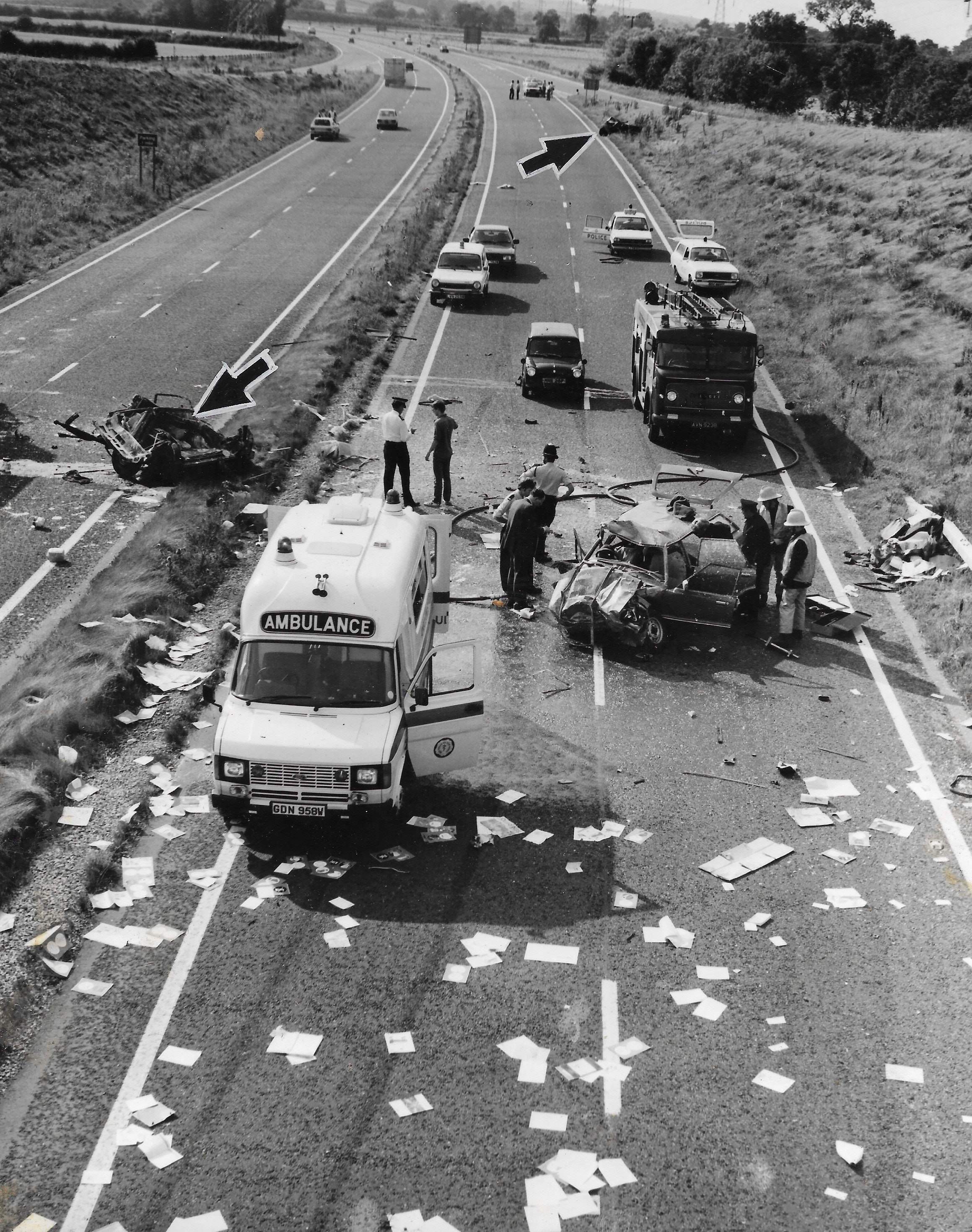 Three Newspaper Photos of Car Crash Scenes, 1980s - Etsy