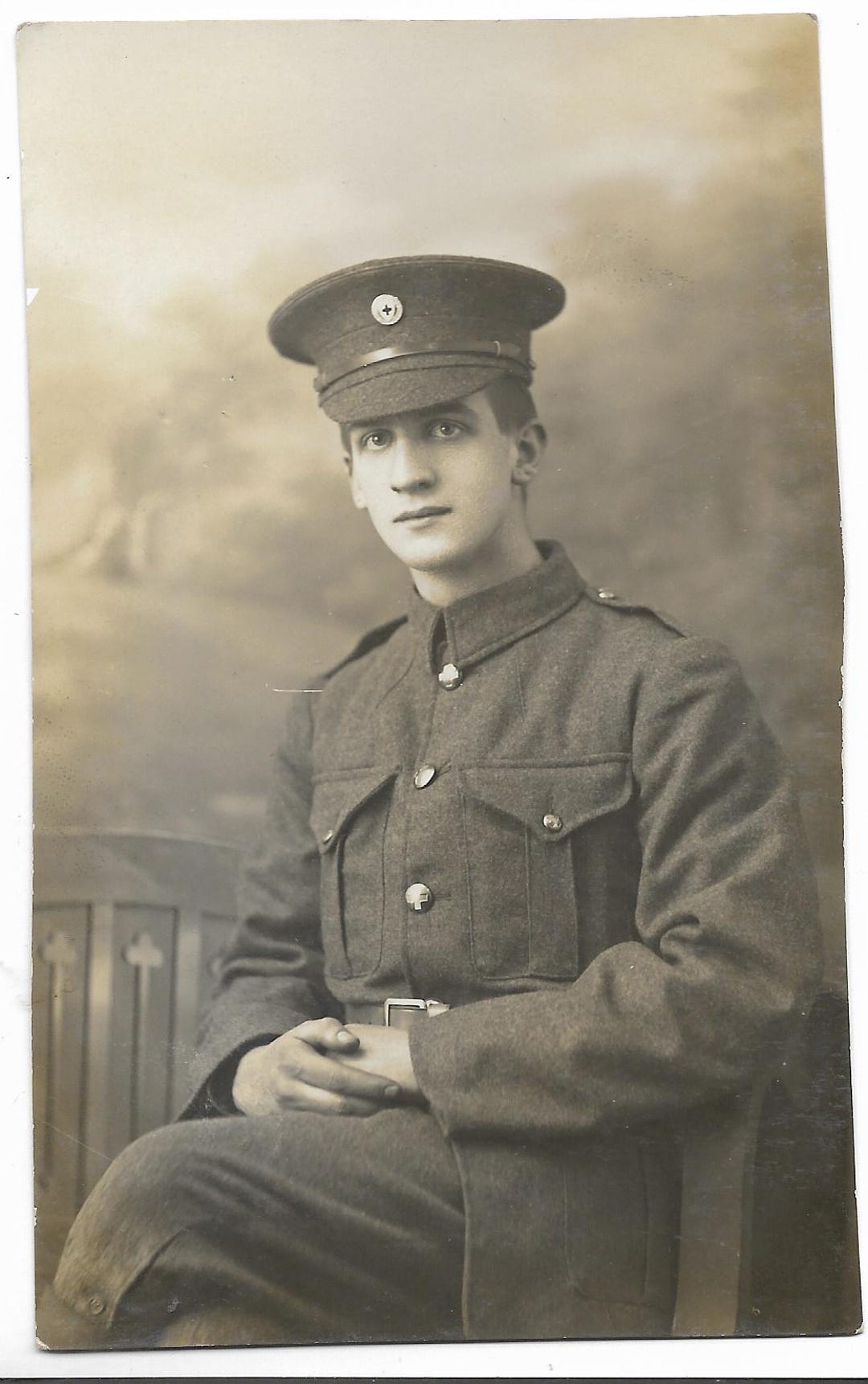 Original Photo Portrait of a Young Man in WW1 Red Cross Uniform - Etsy