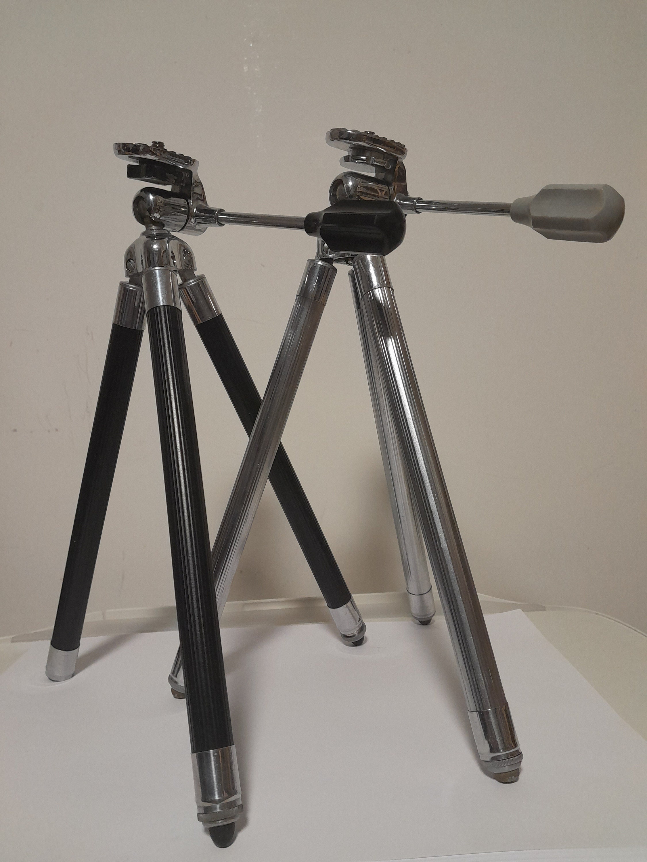 Two Vintage Camera Tripods, Extendable, Black or Silver. - Etsy UK