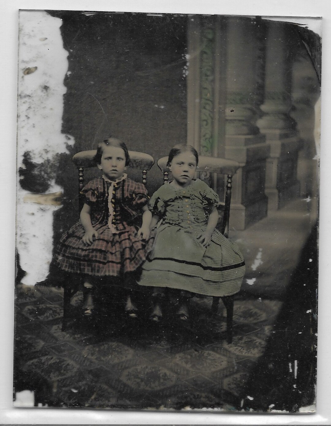 A Lovely, Hand-tinted Ambrotype of 2 Young Girls C.1850-60 no Frame - Etsy