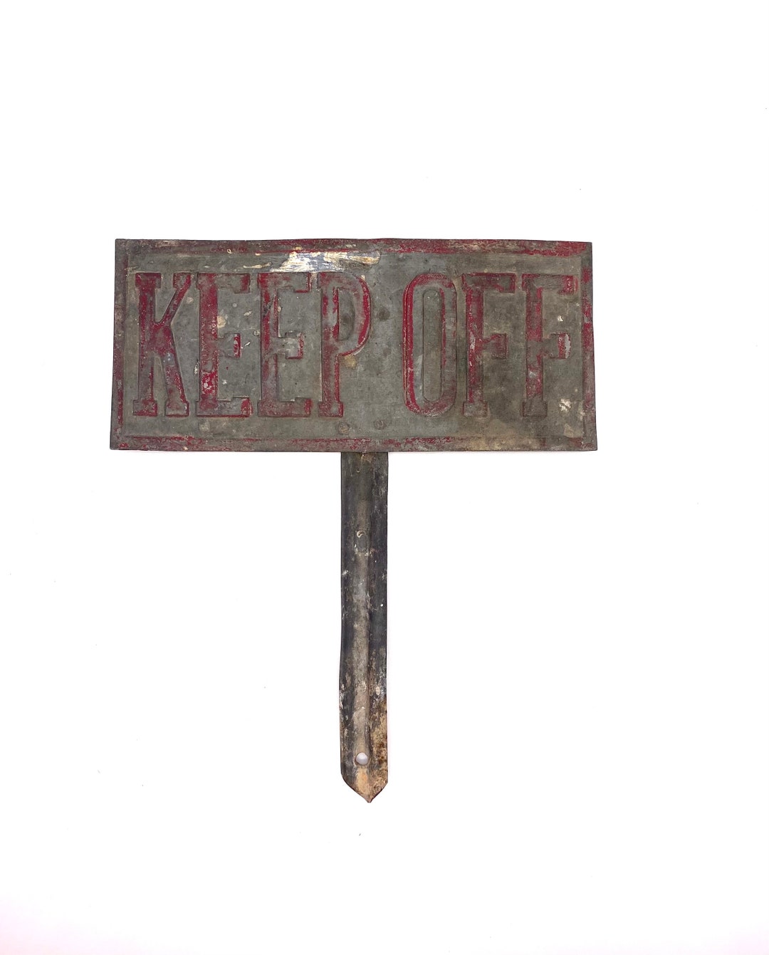 Metal Keep off Sign for Grass or Garden Vintage Industrial - Etsy