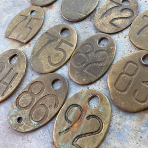 Vintage Brass Dairy Cow Tag Choice Numbers Farm Find Buy 1 or All - Etsy