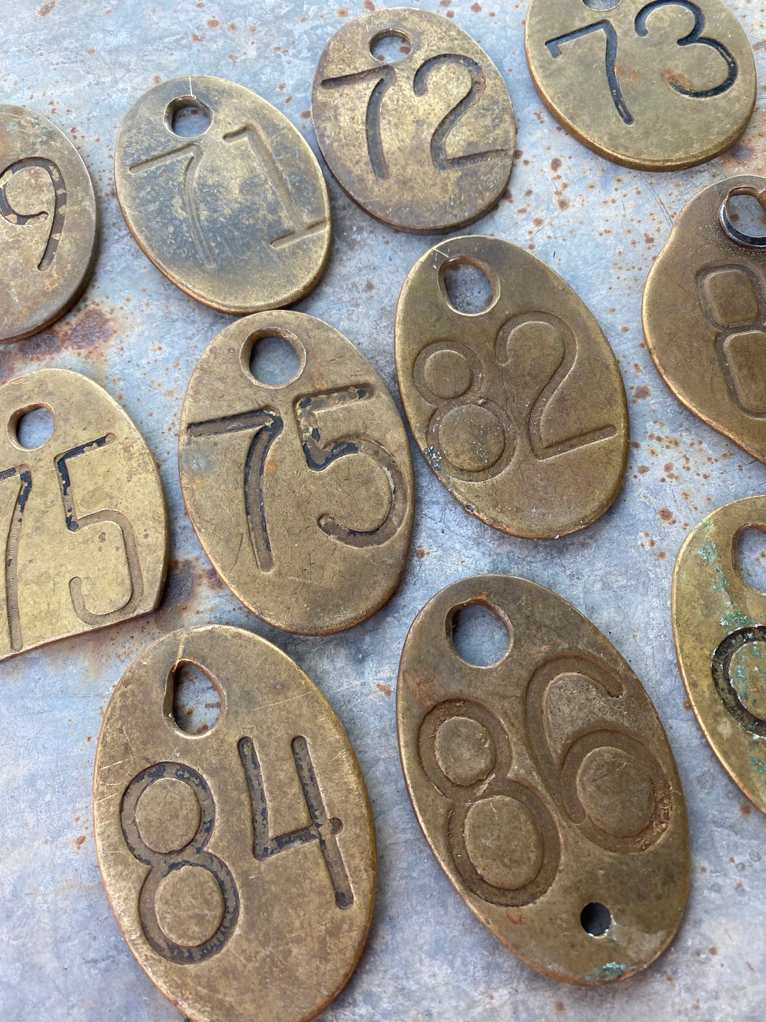 Vintage Brass Dairy Cow Tag Choice Numbers Farm Find Buy 1 or All - Etsy