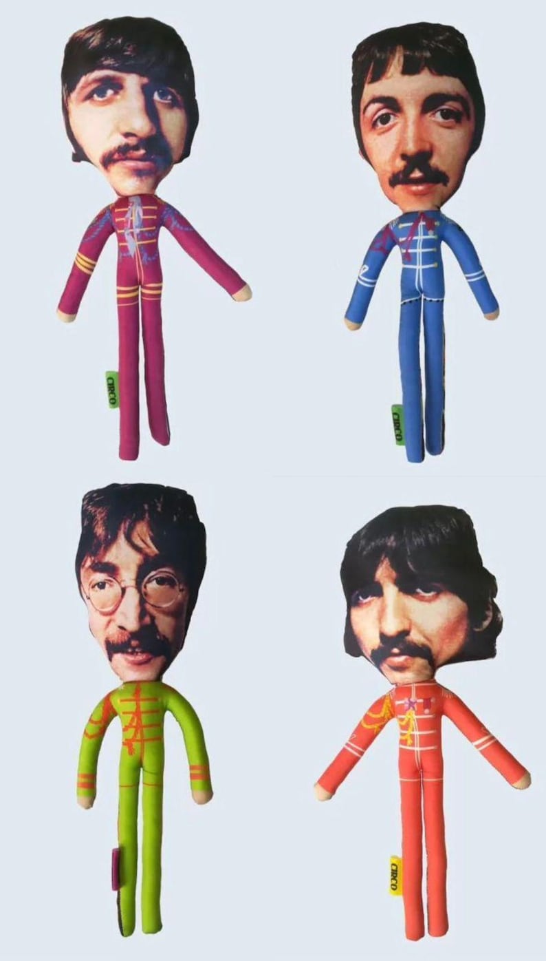 4 X the BEATLES Sgt Peppers 15" DOLLS Handmade Stuffed Toys , Action ...