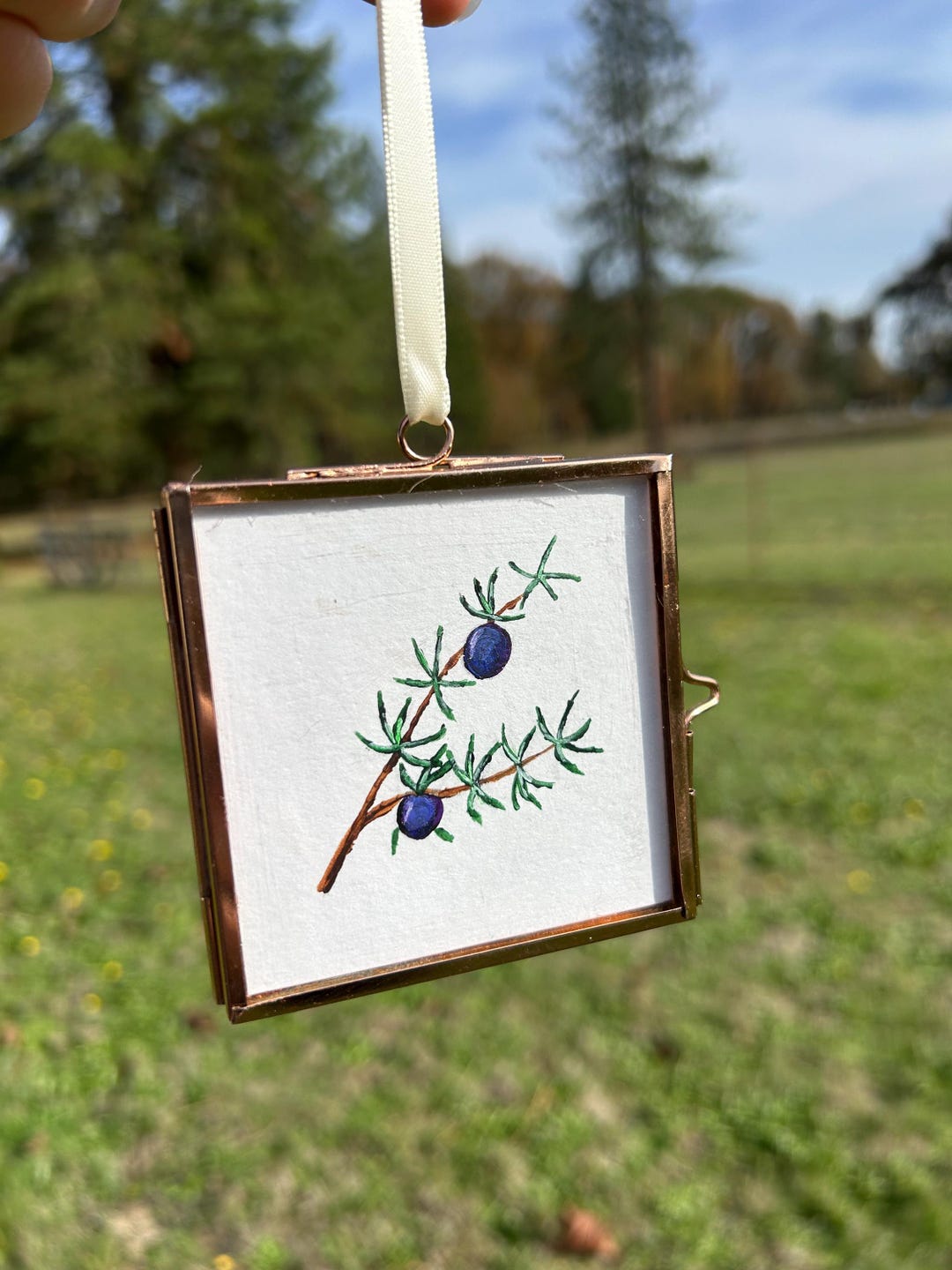 Original Juniper Twig Acrilic Painting - Etsy