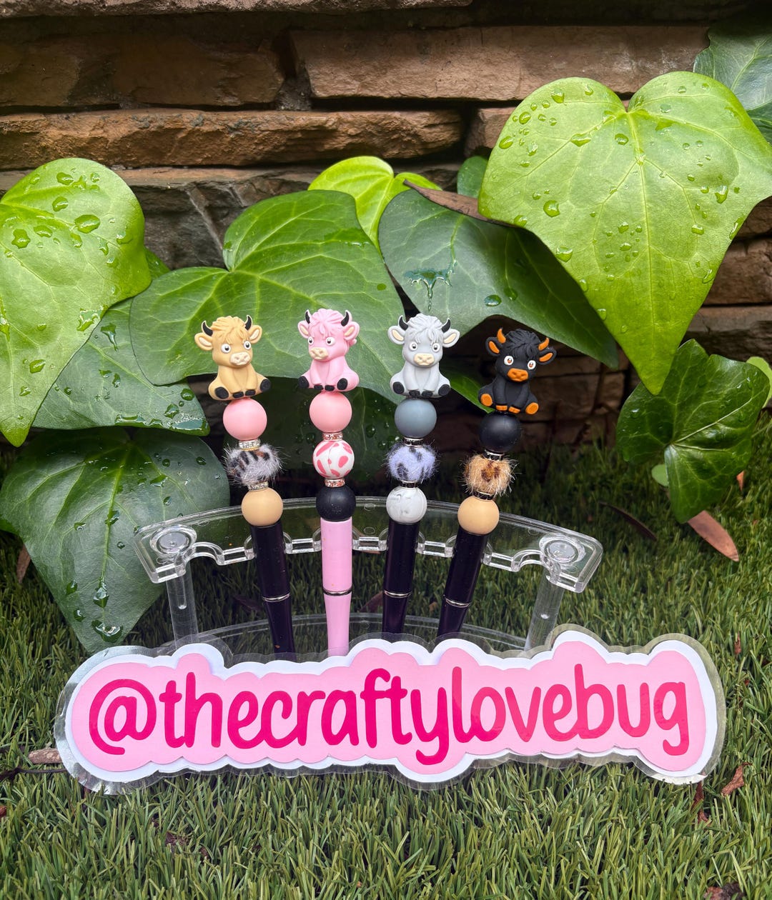 Cow Beaded Pen – Cute Farm Animal Charm Pen – Handmade Ink Pen - Etsy