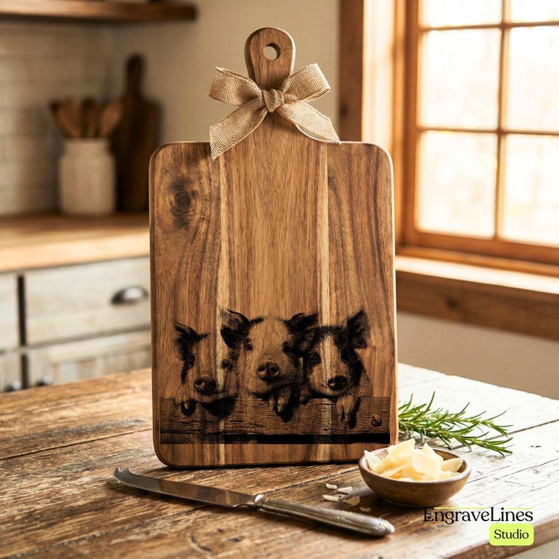 Three Piglets Engraving Design | Farm Animal Wood Engraving PNG SVG ...
