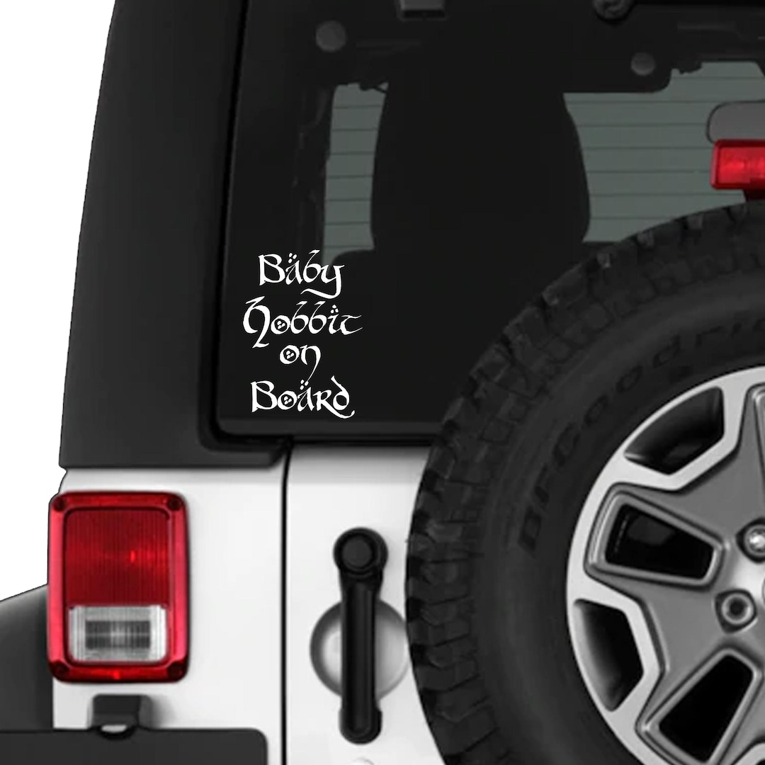 LOTR Baby Hobbit on Board Car Decal - Etsy