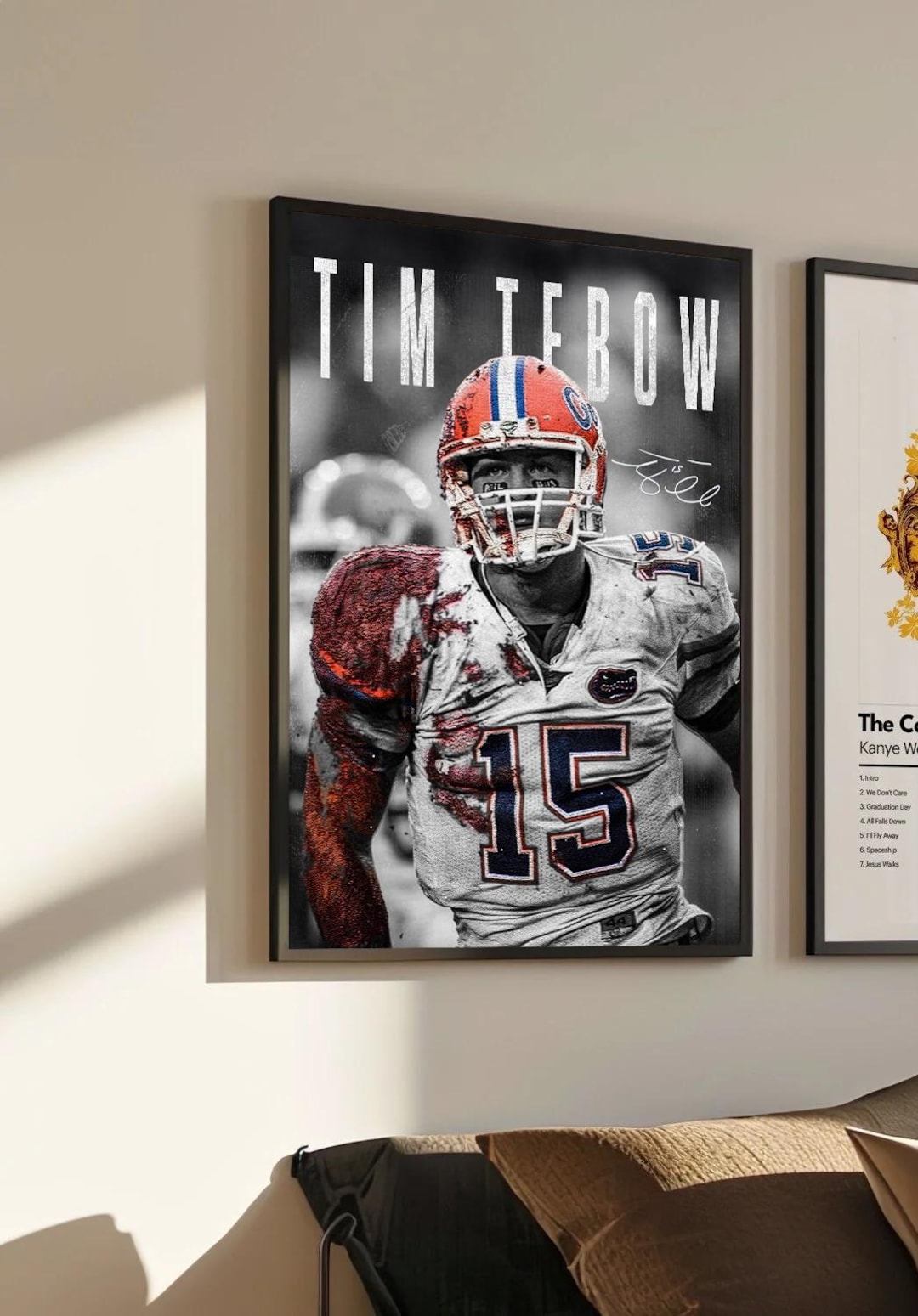 Tim Tebow Blood Jersey Poster - Etsy