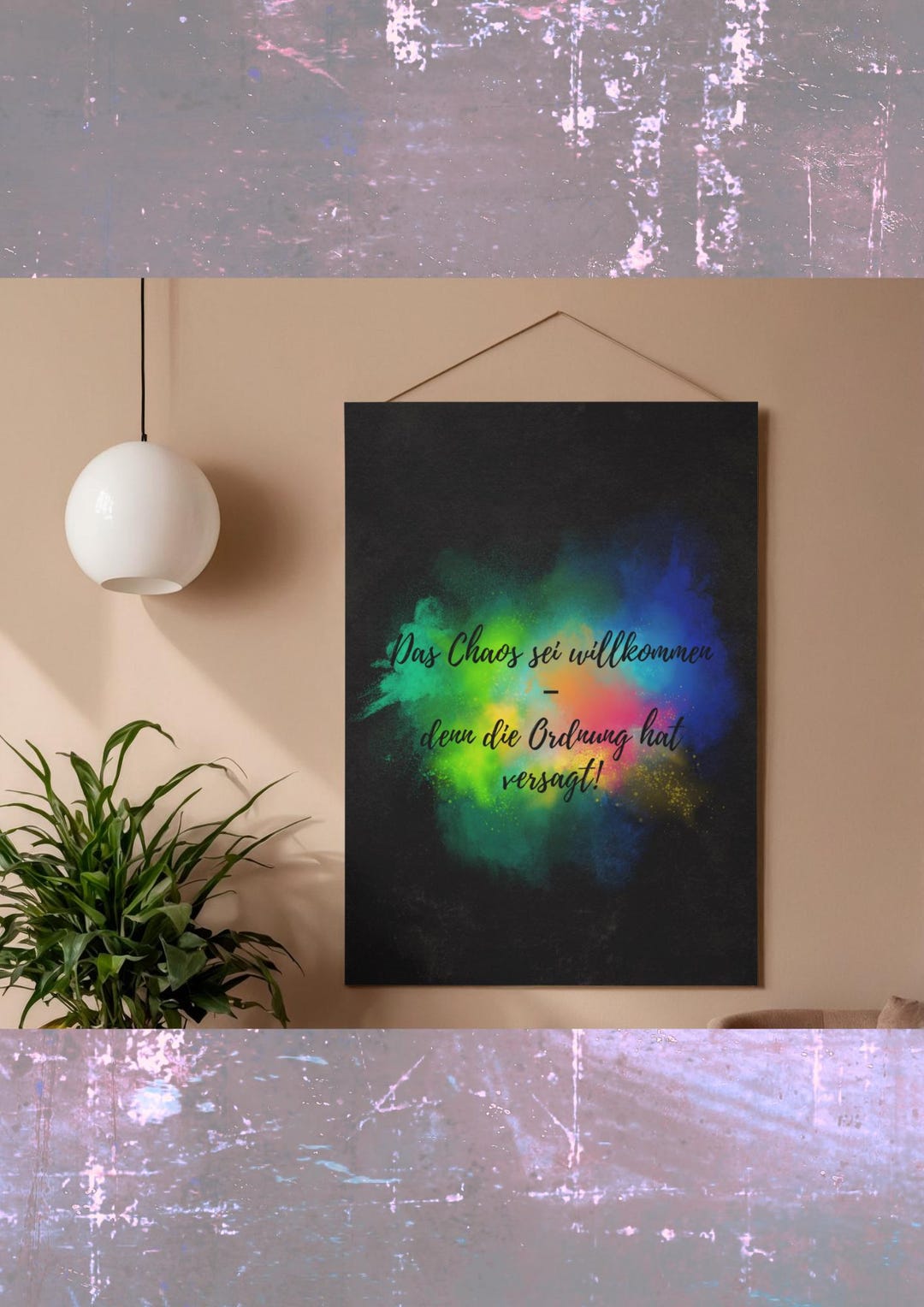 "welcome the Chaos" Poster – Black & Colorful | Digital Download ...