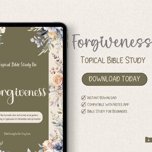 Forgiveness Study: Bible Guide, Sunday School Lessons, Worksheets ...