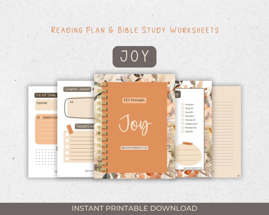 JOY 25-day Bible Reading Scripture Writing Plan SOAP Notes Scripture ...