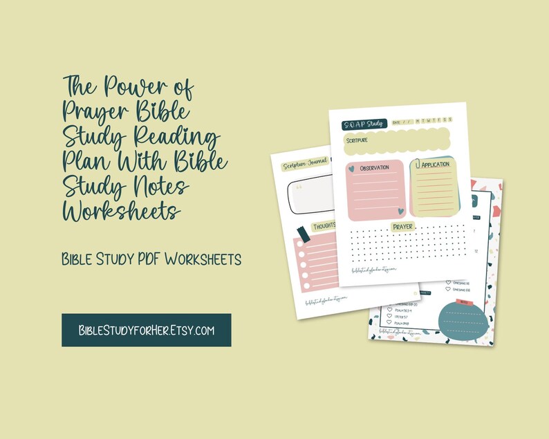 POWER OF PRAYER Bible Reading Plan | Scripture Writing Plan | Soap ...