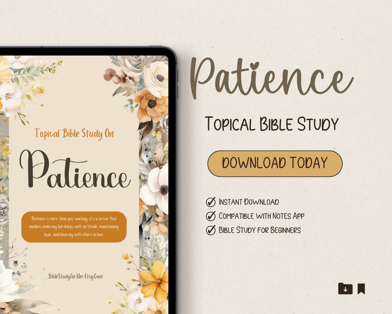 Patience Study: Bible Guide, Sunday School Lessons, Worksheets, Digital ...