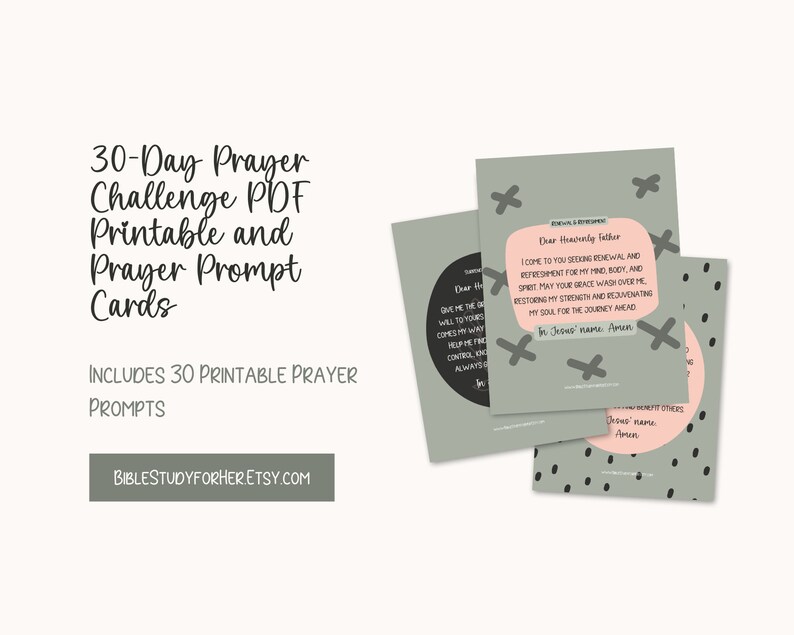 30-day Prayer Challenge: Printable Prayer PDF & Prompt Cards for Women ...
