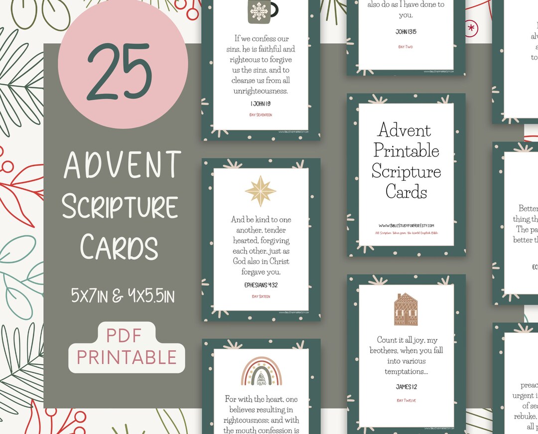 25 Christmas Printable Advent Cards | Every Good and Perfect Gift ...