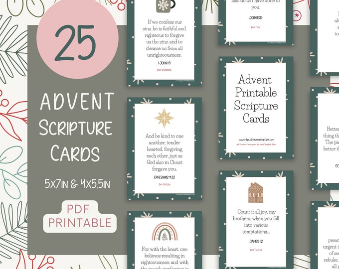 25 Christmas Printable Advent Cards | Every Good and Perfect Gift ...