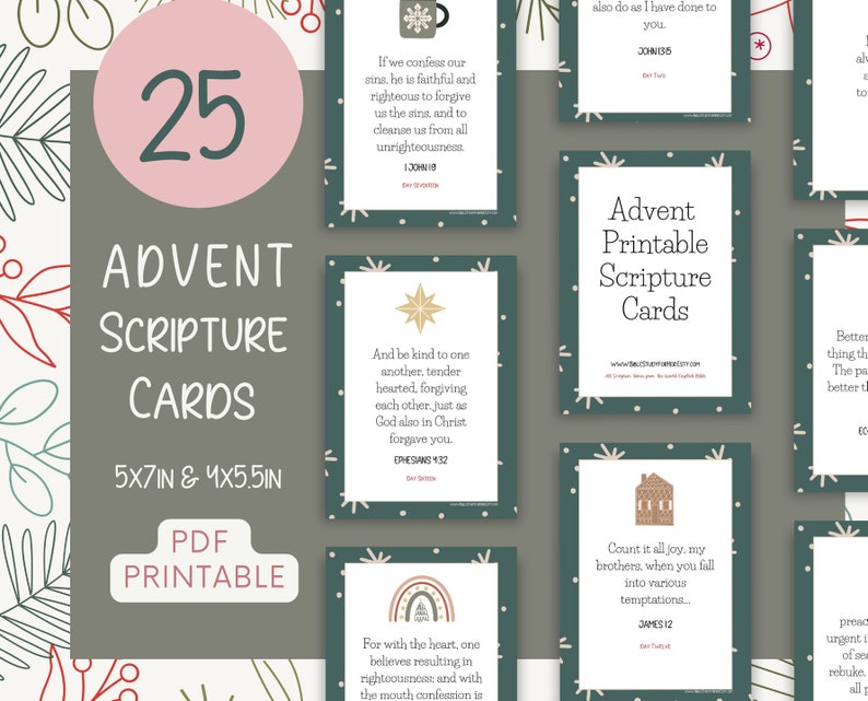 25 Christmas Printable Advent Cards | Every Good and Perfect Gift ...