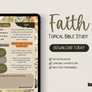 Faith Topical Bible Study Worksheet: Beginner Scripture Guide (PDF ...