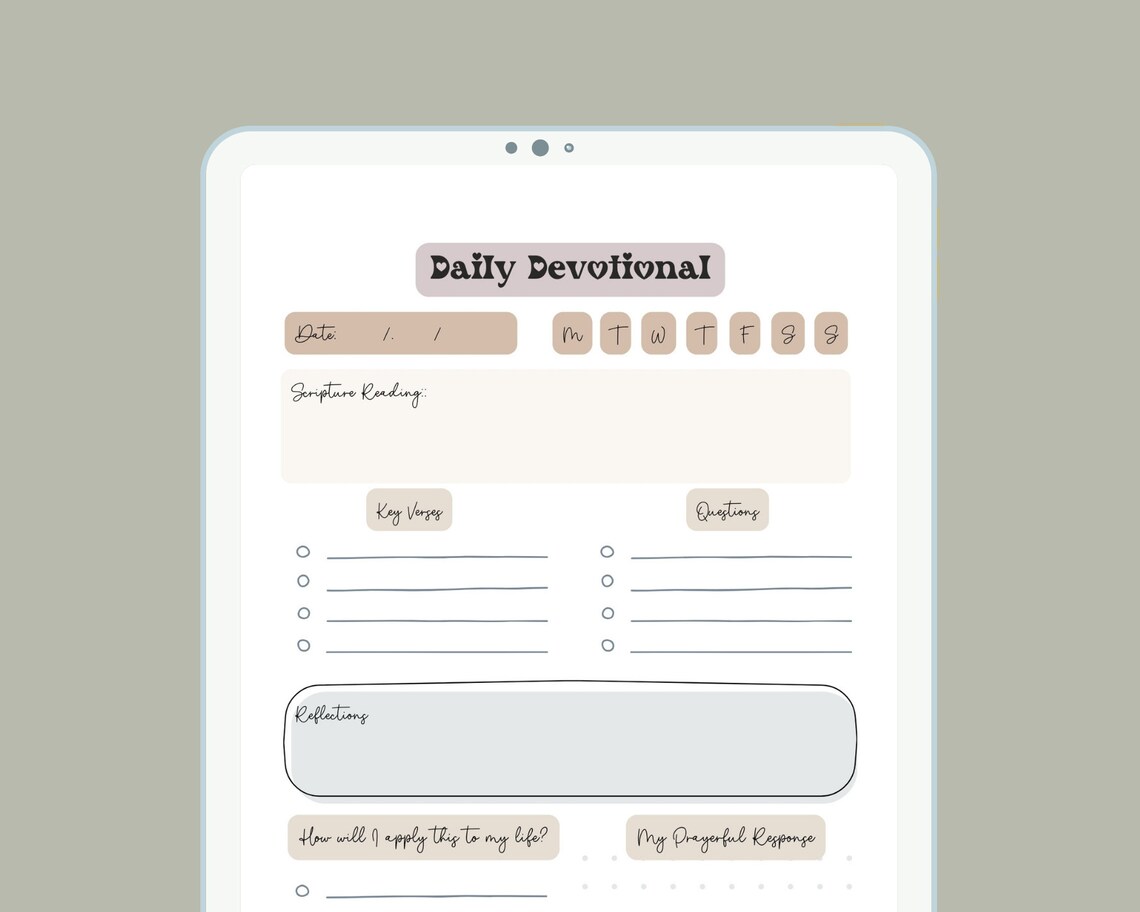 Doodle Daily Devotional Printable: Bible Study Worksheets, Journaling ...