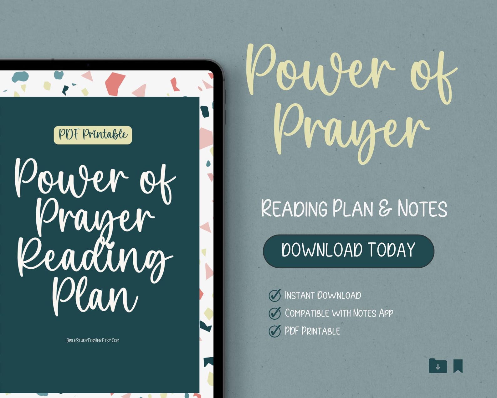 Power of Prayer Bible Reading Plan: Scripture Journal (digital Download ...