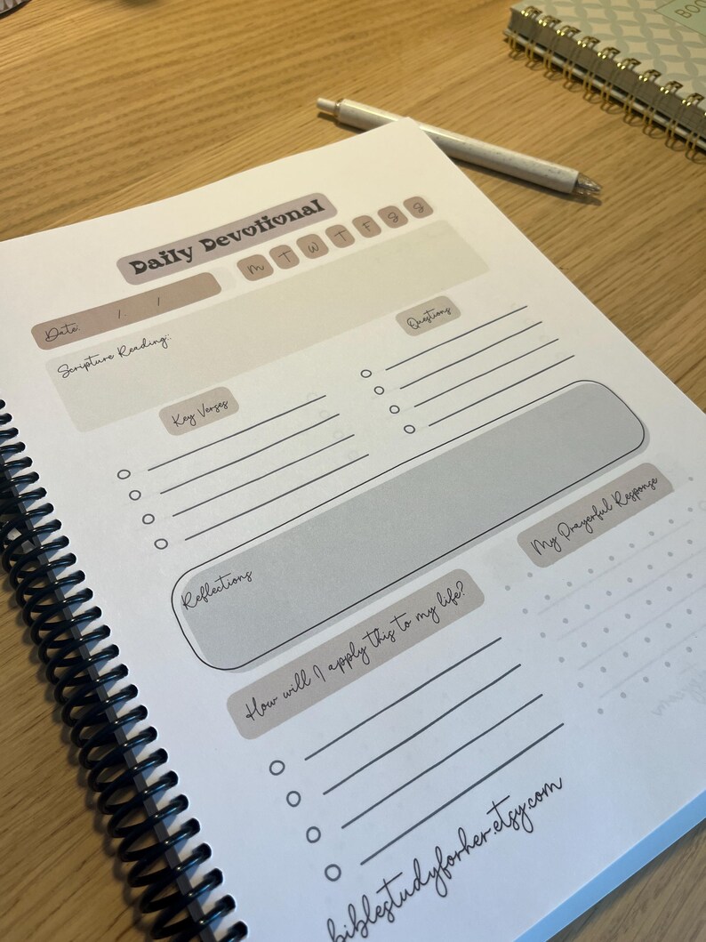 Daily Devotional Journal Notebook for Women | 200 Pages | US Letter ...