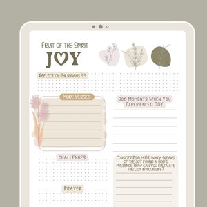 Fruit of the Spirit Journaling Pages: Bible Study (PDF Printable) - Etsy