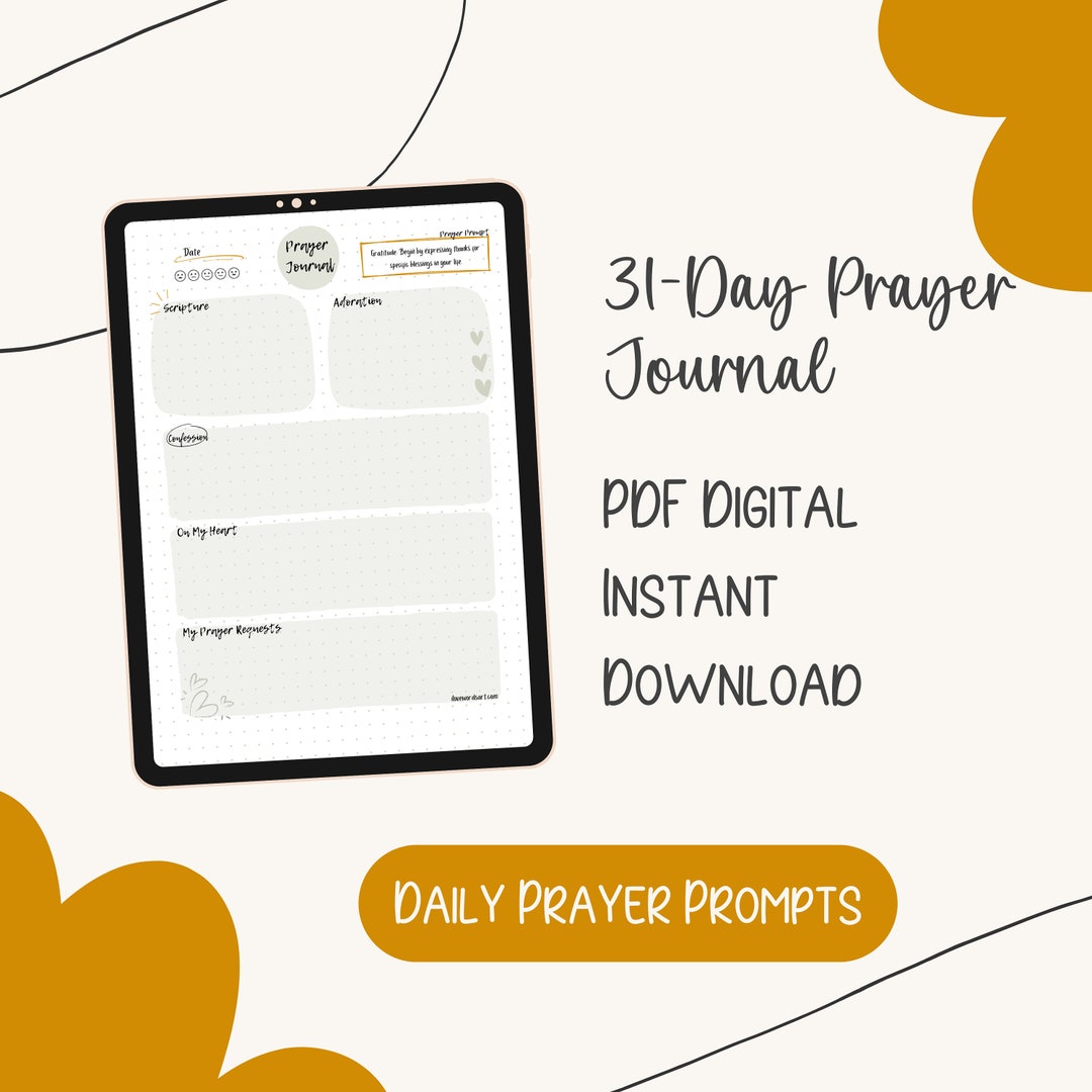 31-day Digital Prayer Journal for Women | Daily Prompts | Gratitude ...