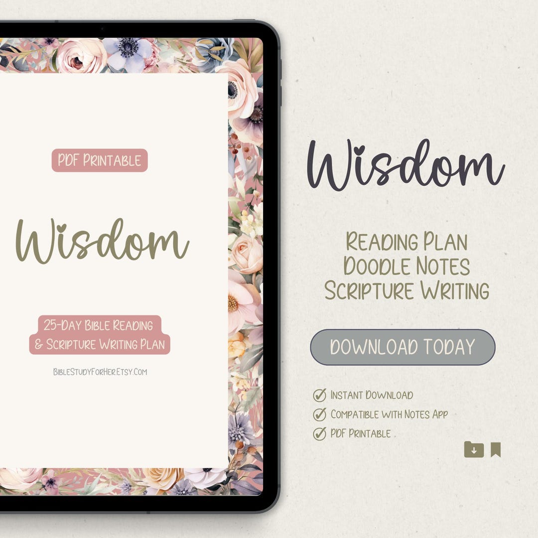 Wisdom Bible Reading Plan | Scripture Writing Plan | SOAP Notes ...